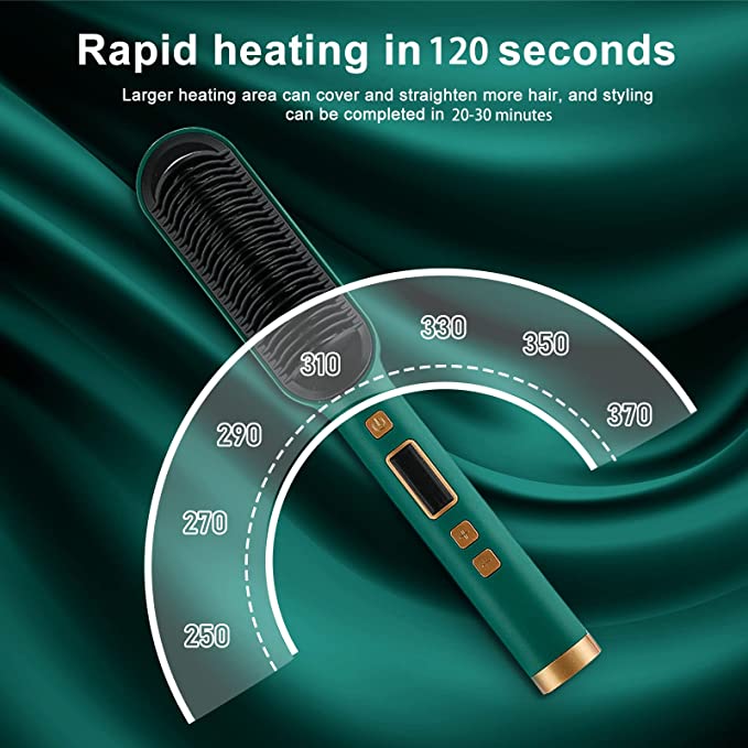 Електрическа четка Tiessa, за изправяне и оформяне на коса, 3 степени ...