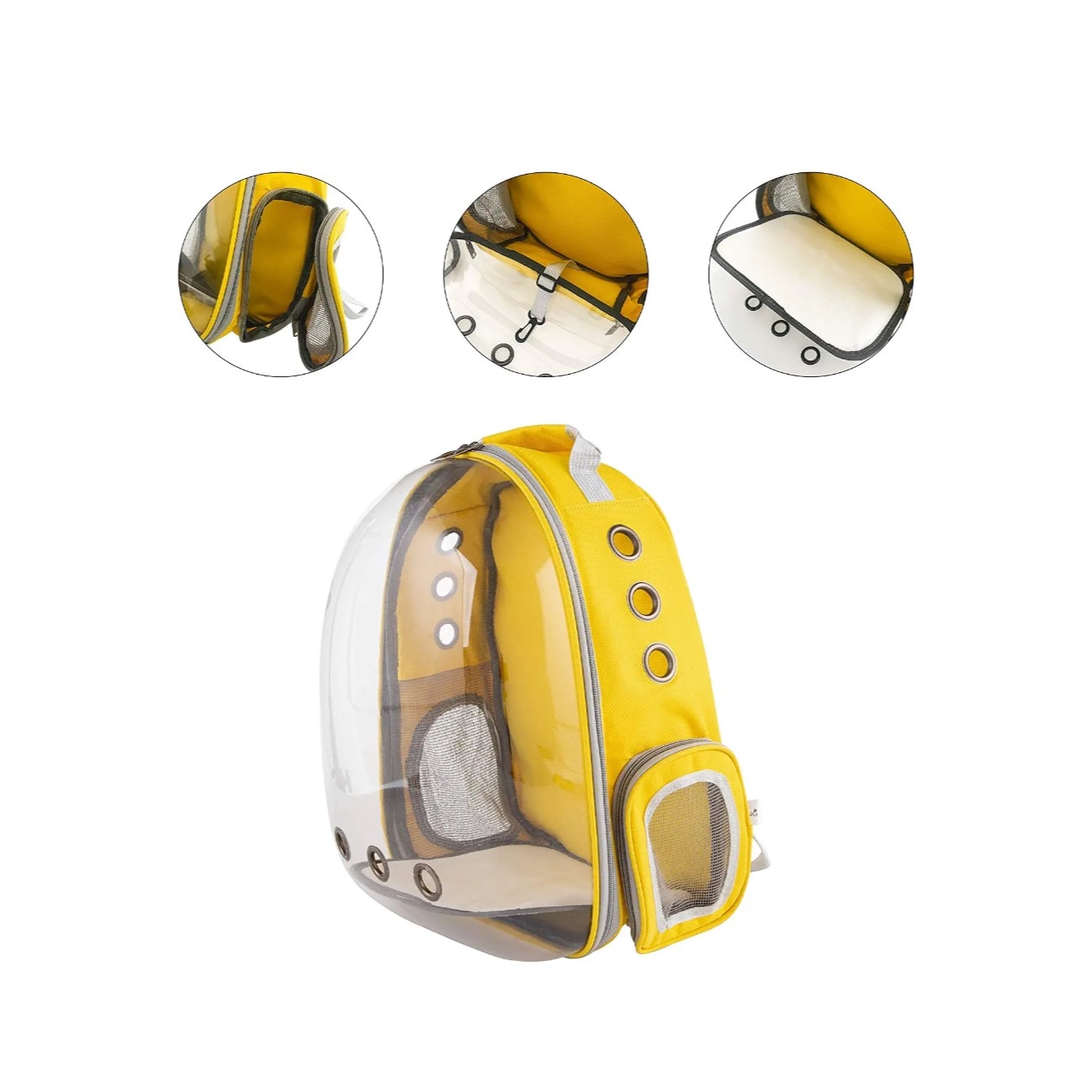 Rucsac transport animale de companie DARO, pisica, catel mic, galben ...