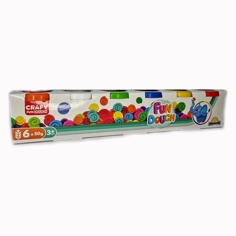 Set pasta de modelat Crafy Dough 6 culori x 50g - eMAG.ro