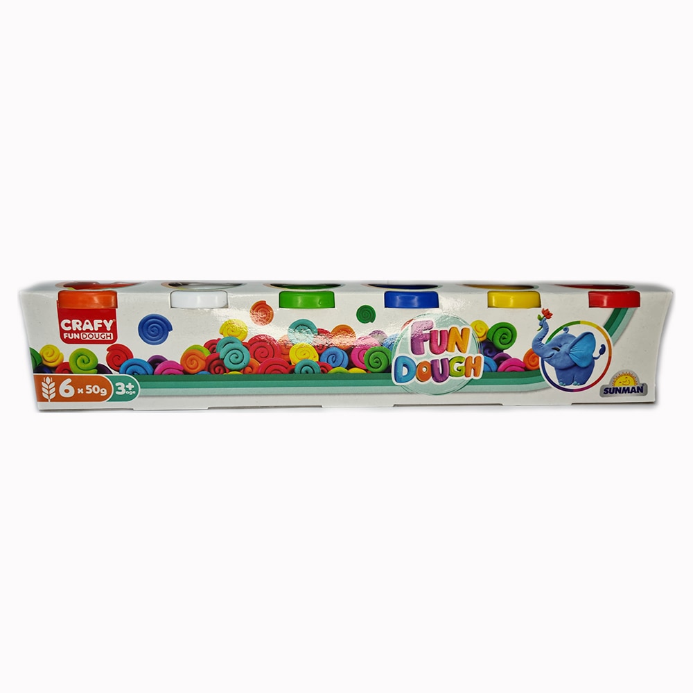 Set pasta de modelat Crafy Dough 6 culori x 50g - eMAG.ro