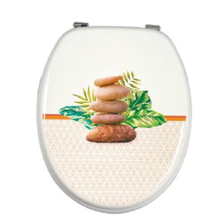 Capac wc, Frandis, cu balamale inox, inchidere standard, MDF, 38x44 cm ...