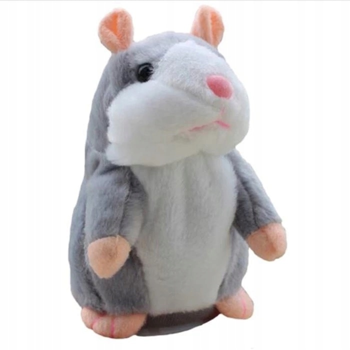 Jucarie Interactiva Hamster Vorbitor, Onshop, 16cm, Gri - eMAG.ro