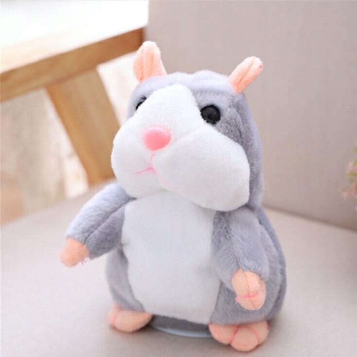 Jucarie Interactiva Hamster Vorbitor, Onshop, 16cm, Gri - eMAG.ro
