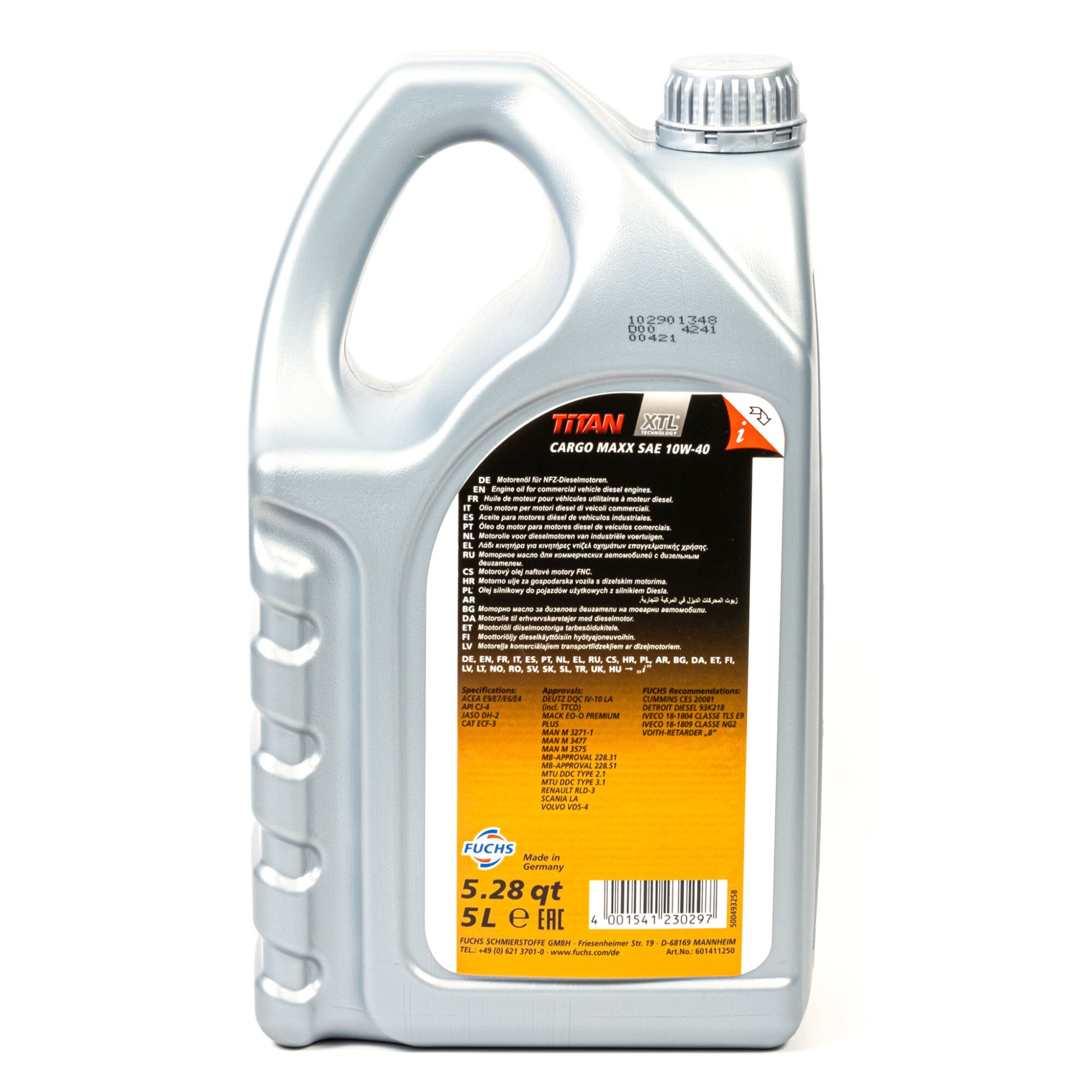 Двигателно масло, Fuchs Titan Cargo Maxx 10W40, 5л - eMAG.bg