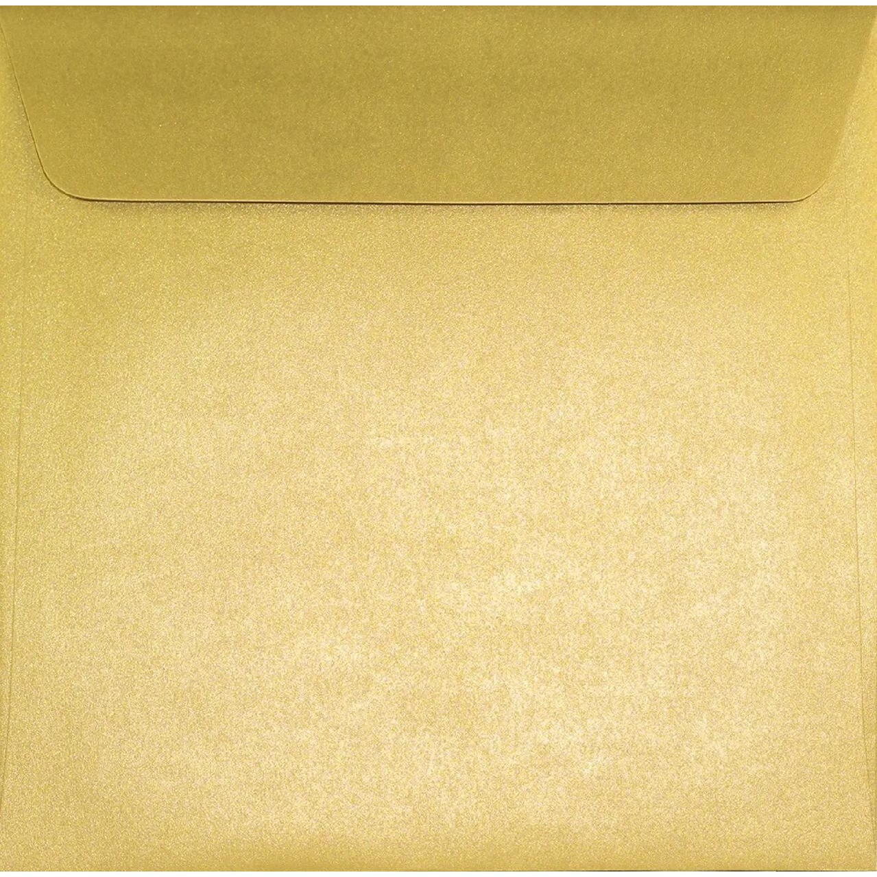 Plicuri decorative metalizate patrate K4 17x17 Aurum aur Sirio Pearl 25 ...