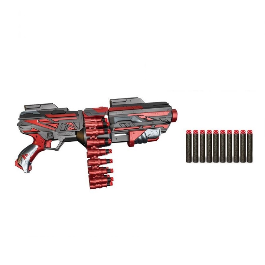 Blaster Ocie Red Guns Pro Attack cu cartusiera si 40 proiectile - eMAG.ro