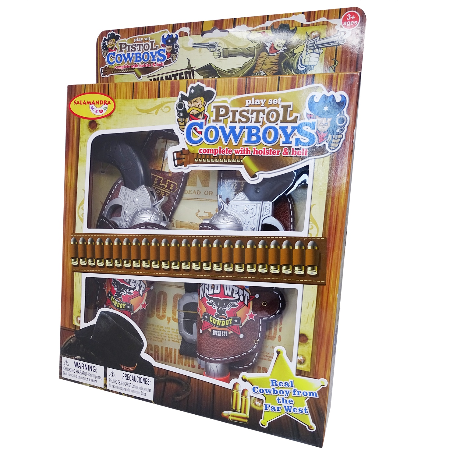 Set Pistoale jucarie Cowboy, cu Teaca pentru Pistol si Curea, 5 Piese ...