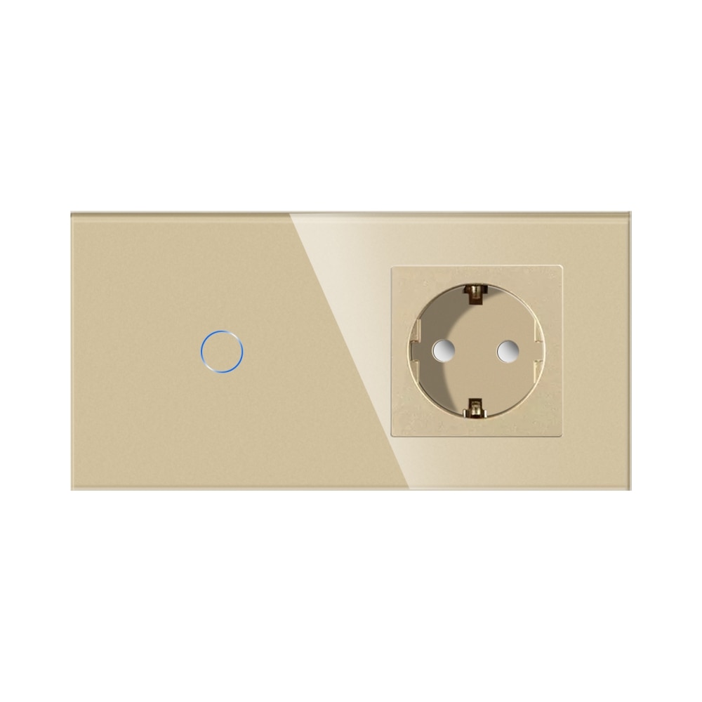 Intrerupator Simplu Cap Scara / Cruce si Priza cu Rama din Sticla ...