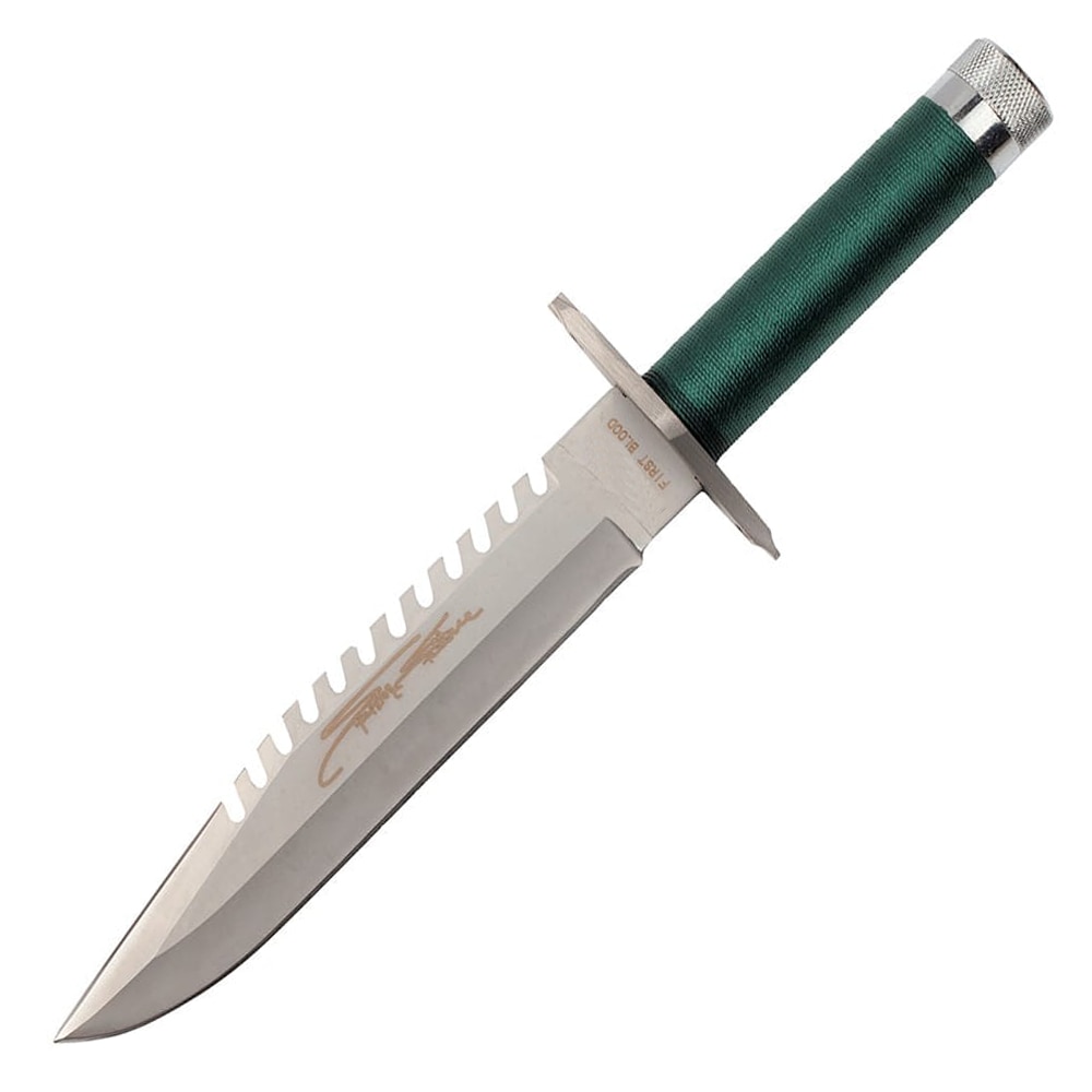 Cutit de vanatoare IdeallStore®, First Blood, verde, 35 cm, teaca ...