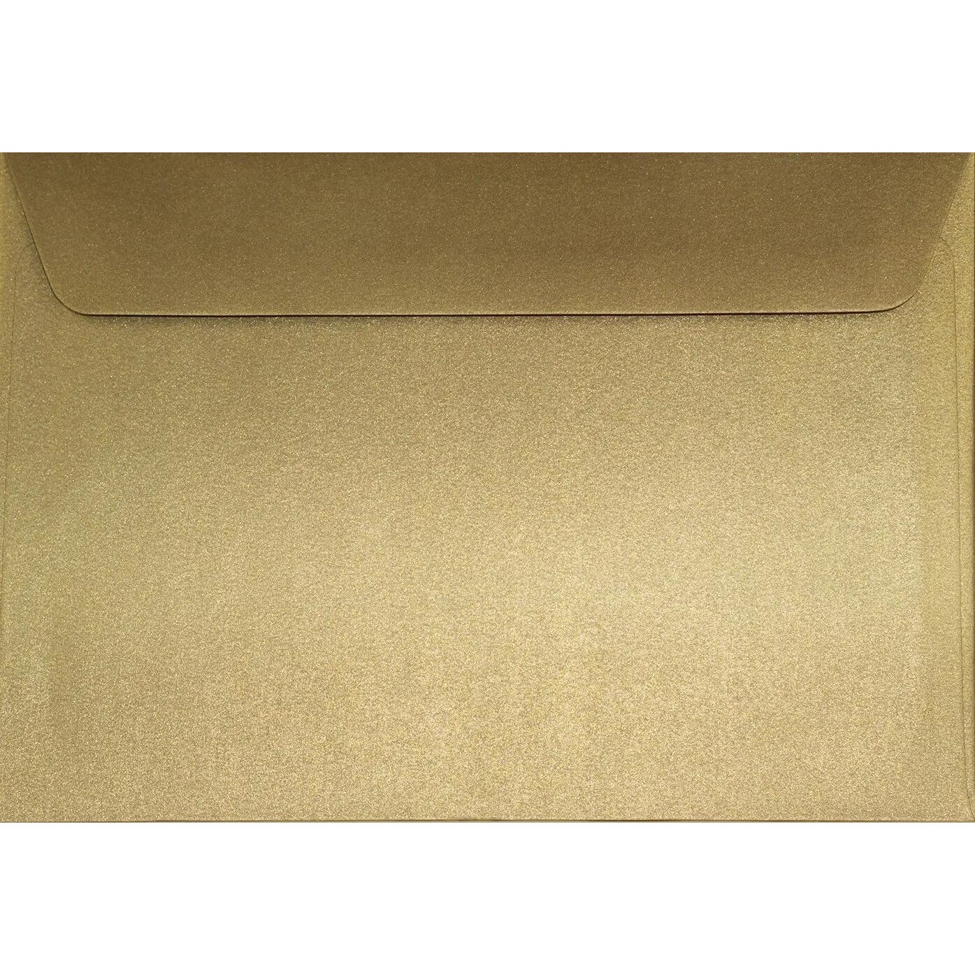 Set 25 Plicuri decorative metalizate C6, 11.4x16.2 Sirio Pearl Gold aur ...