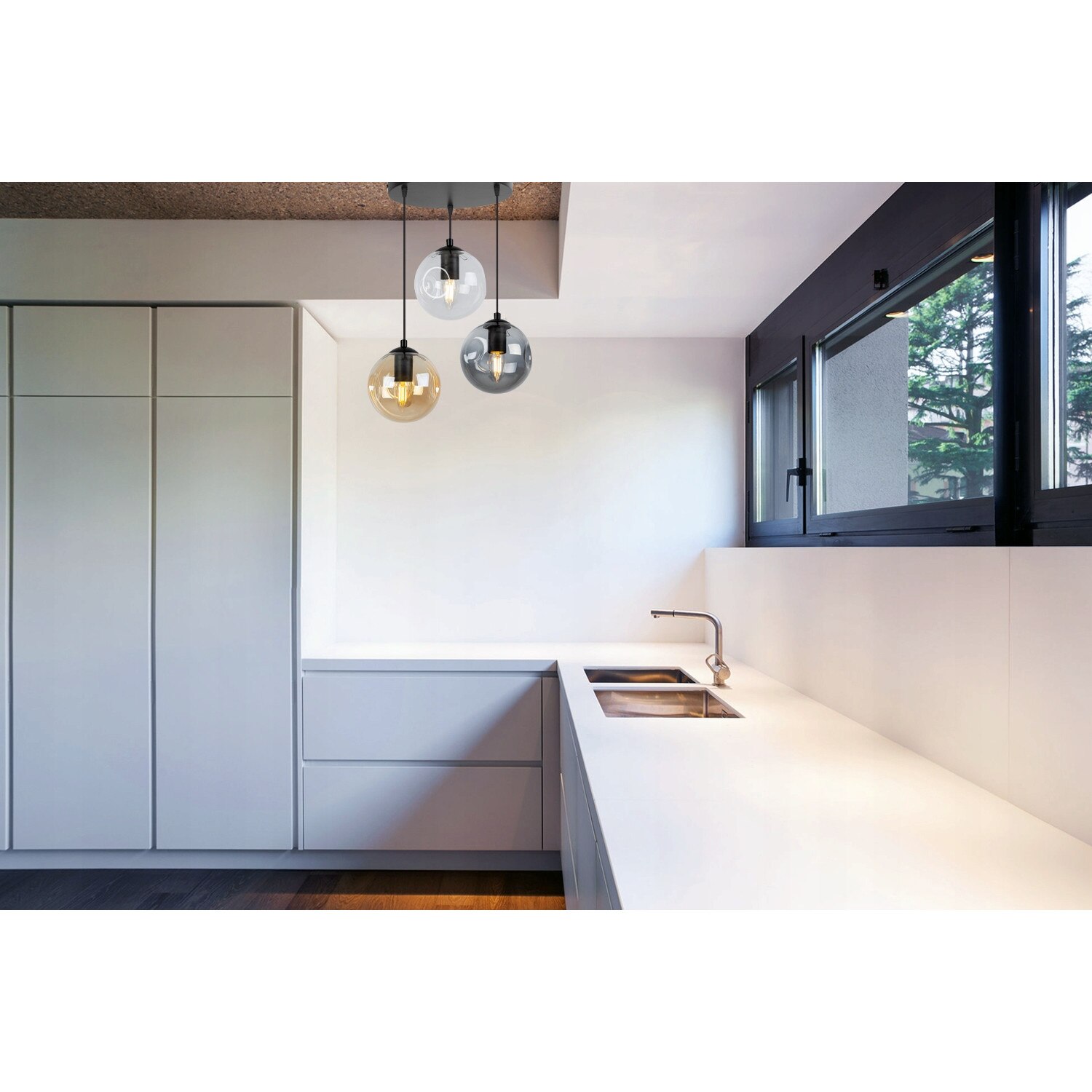 Lustra tip pendul, Light Home, Monako, 3 puncte de lumina, E27, 230V ...