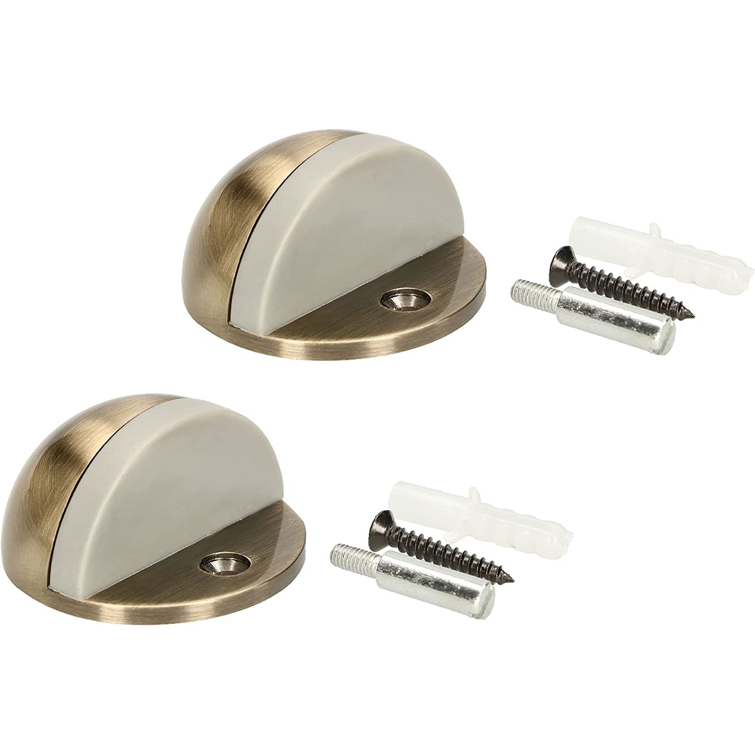 Set 2 opritoare usa cu suruburi, Kotarbau, Otel/Cauciuc, 45x25 mm ...