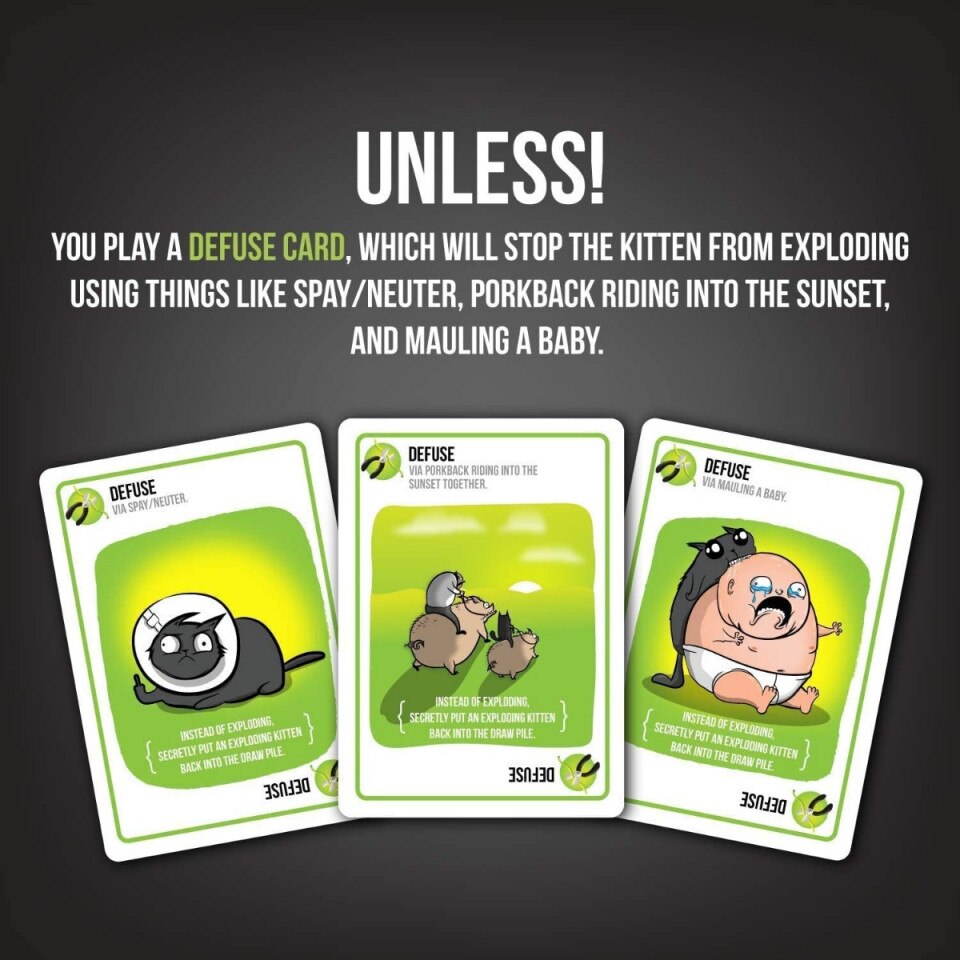 Joc de societate Exploding Kittens pentru adulti (limba romana) - eMAG.ro