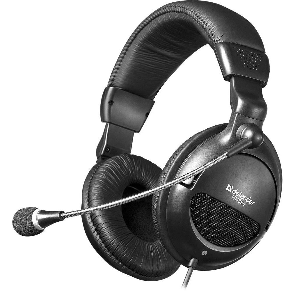 Casti audio, Defender, Cu microfon, Negru - eMAG.ro