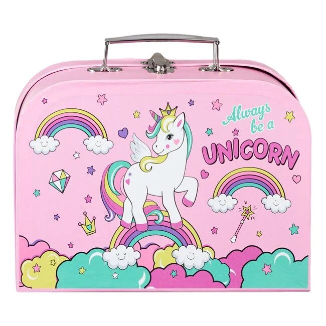 Geanta de Hartie Unicorn Curcubeu roz - eMAG.ro