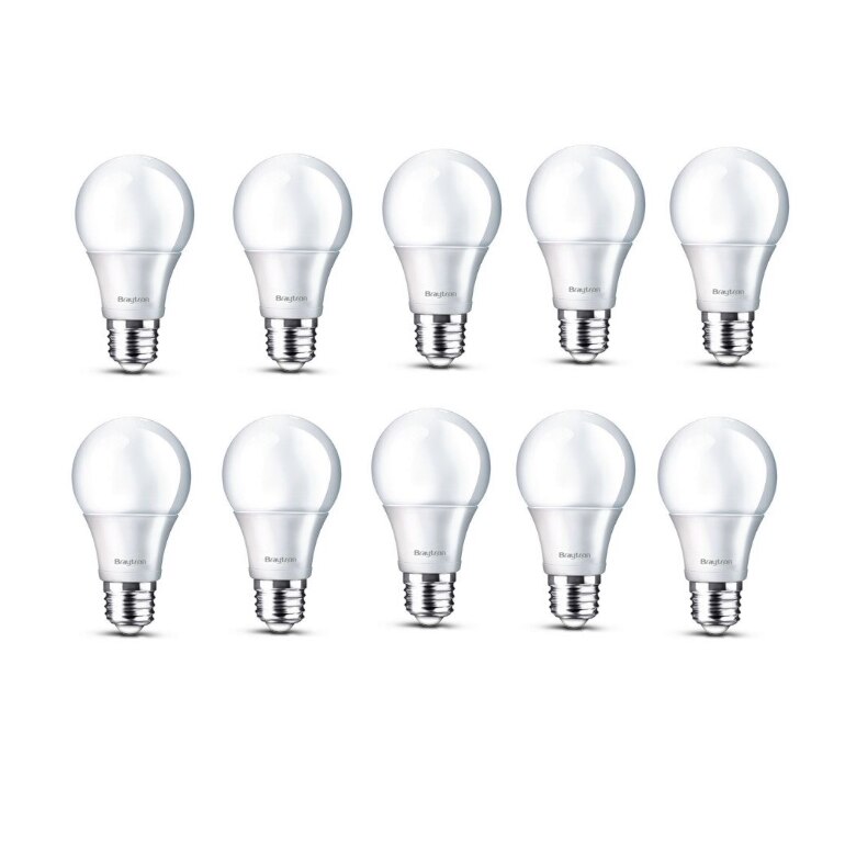 Set 10 becuri LED Braytron, E27, 10W (60W), 806 lm, lumina neutra(4200K ...