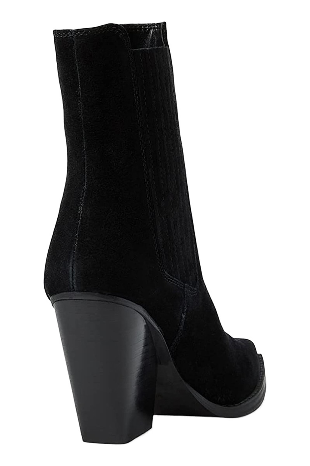 NINE WEST, Botine cowboy de piele intoarsa Glena, Negru, 8.5 - eMAG.ro