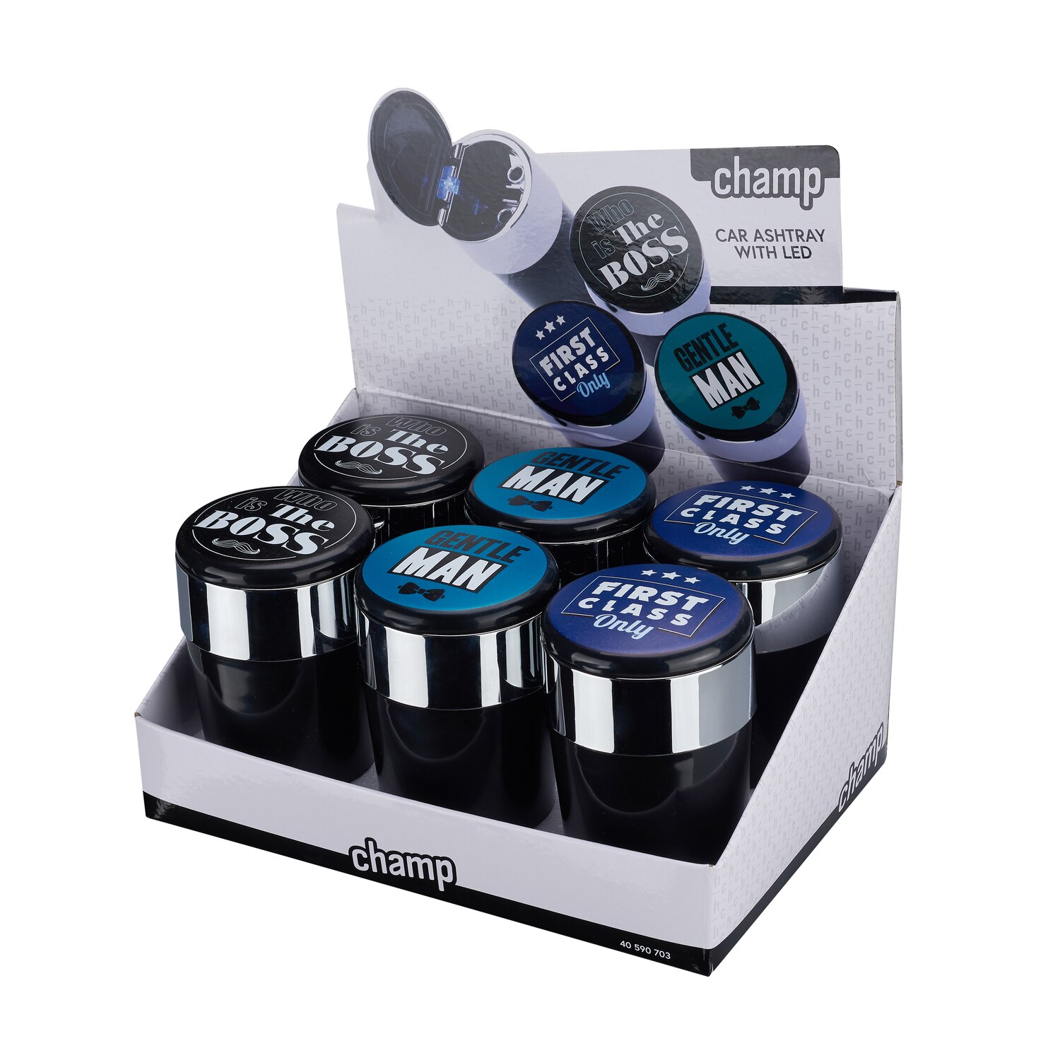 Scrumiera auto Champ Big BOSS LED - eMAG.ro