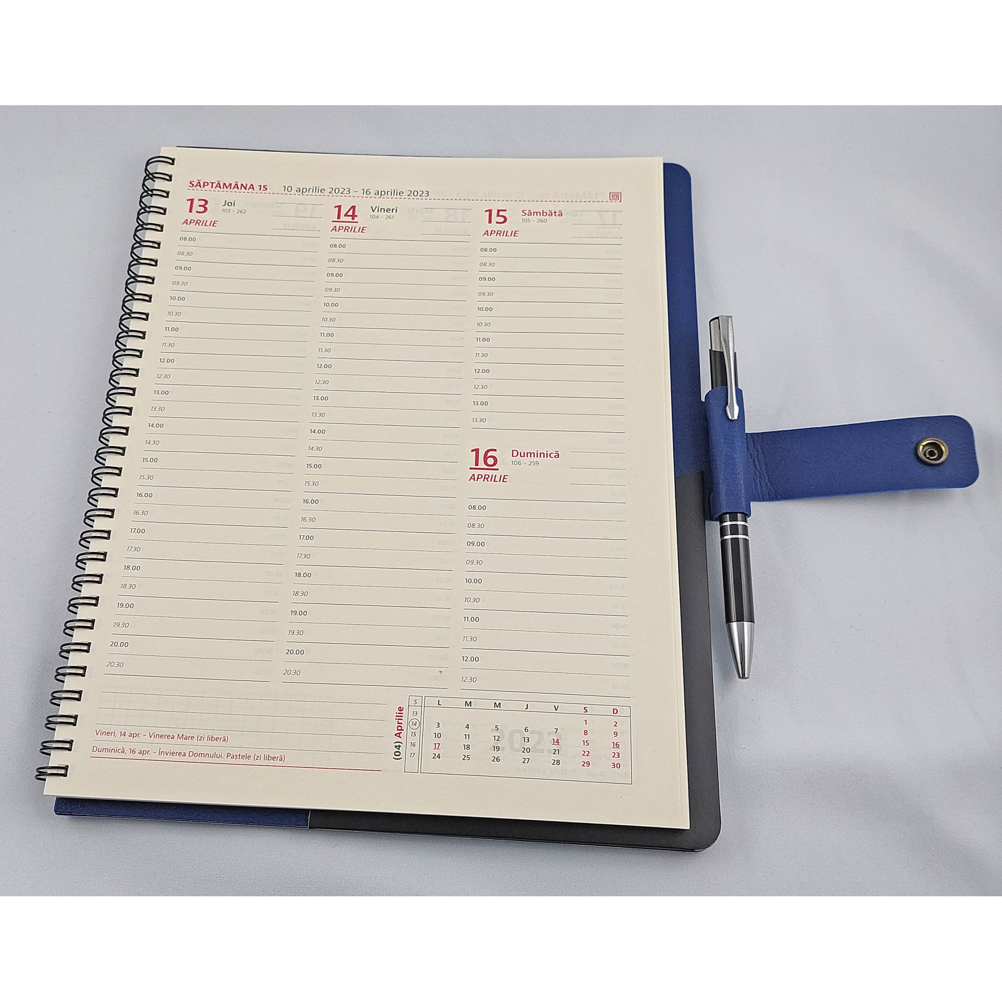 Agenda A4 datata 2023 premium cu coperta flexibila din piele ecologica ...