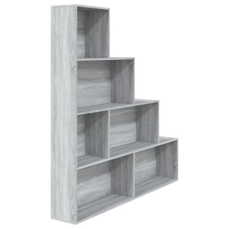 Dulap de carti vidaXL, gri sonoma, 155x24x160 cm, 27.25 kg - eMAG.ro