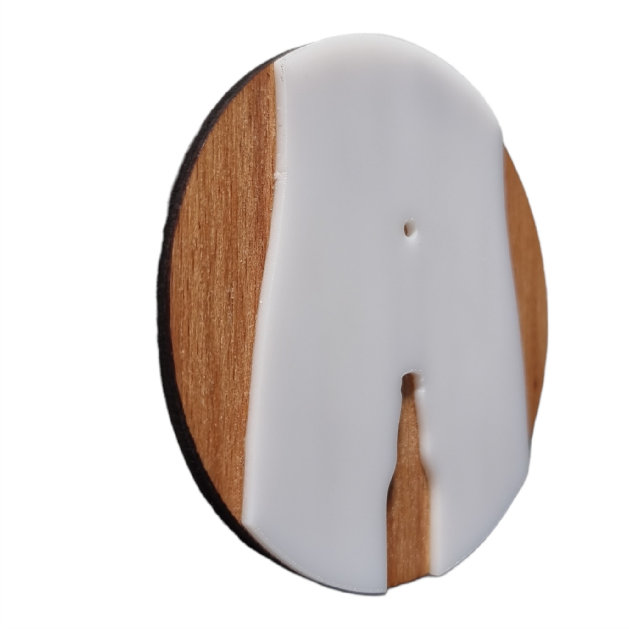 Semn indicator toaleta, set 2 bucati, diametru 90 mm, lemn si acrilic ...