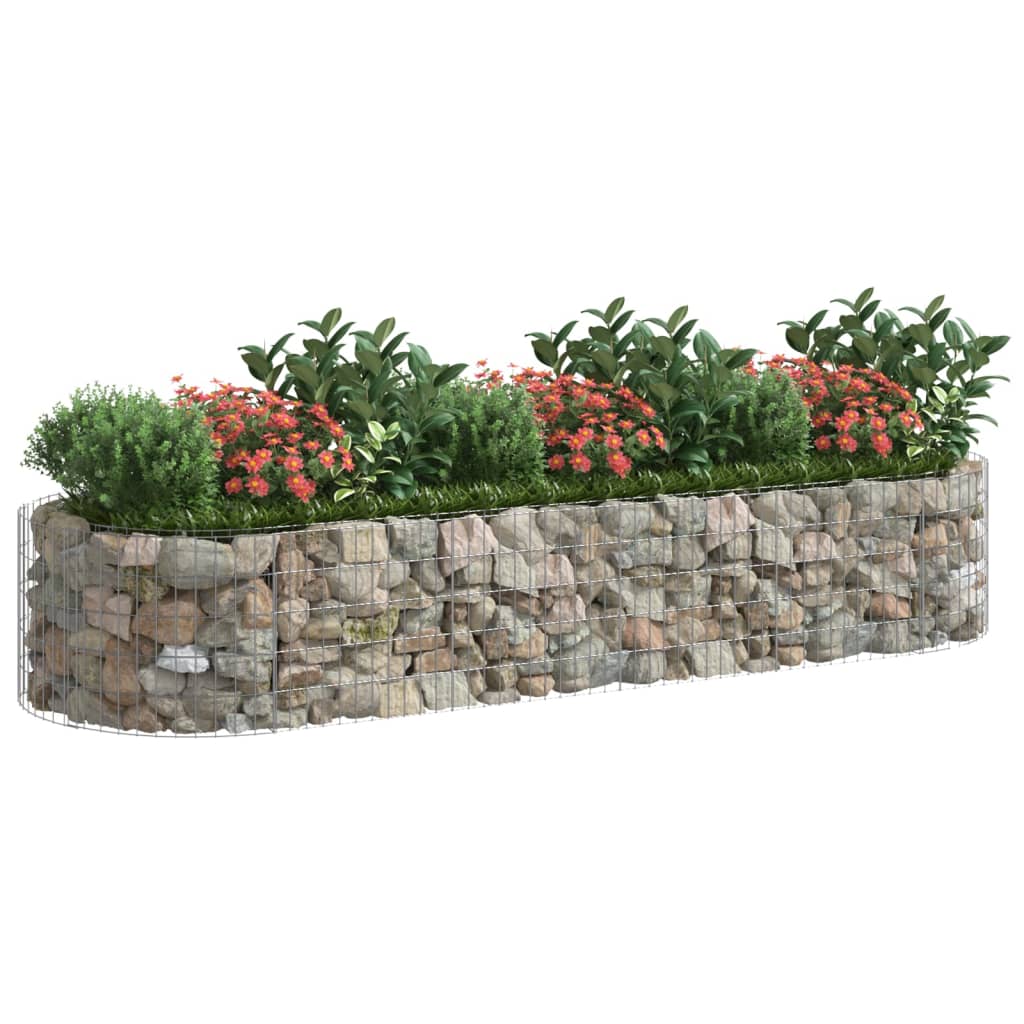 Strat inaltat gabion Jardiniera vidaXL, 300x100x50 cm, fier galvanizat ...