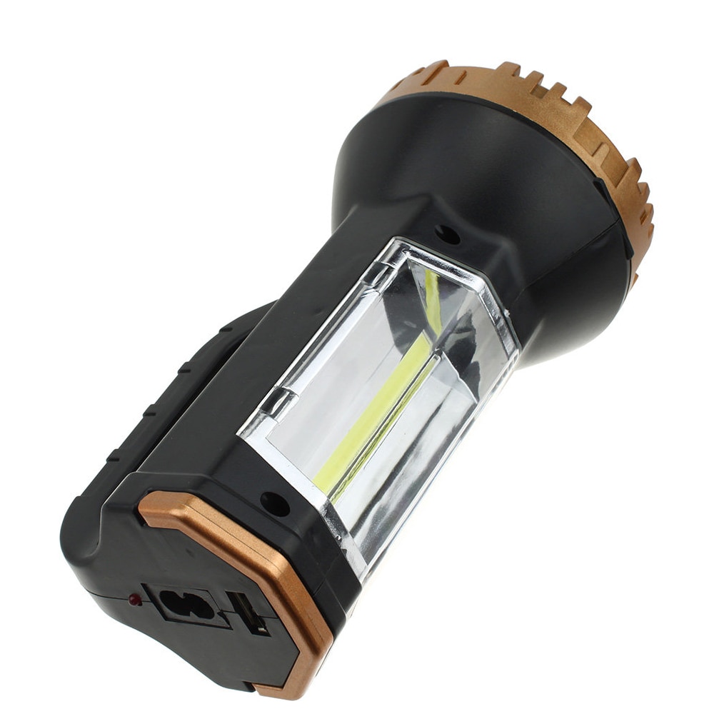 Lanterna portabila LED 5W, raza 400m, cu lumina laterala, acumulator ...