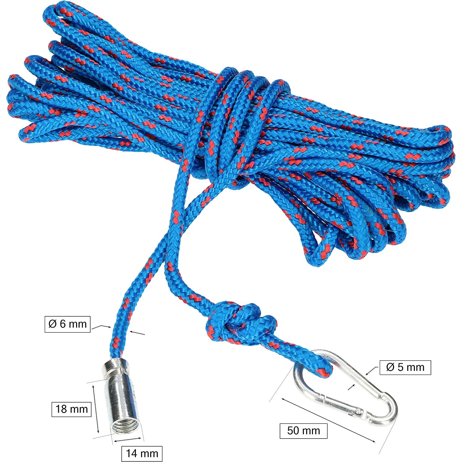 Funie pentru cos de fum, Kotarbau, Polipropilena, 15 m, Albastru - eMAG.ro