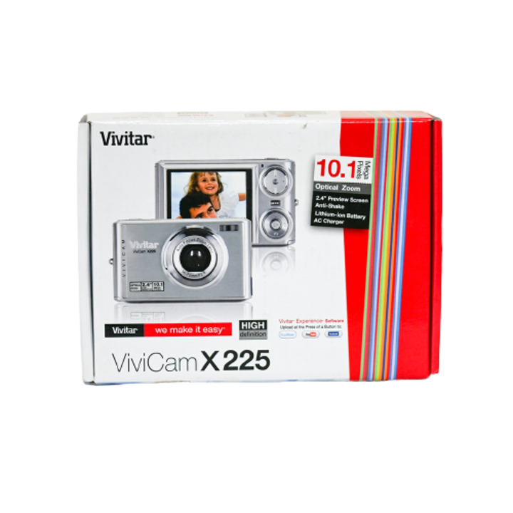 Фотоапарат Vivitar Vivicam X225, Компактен, Сребрист - eMAG.bg