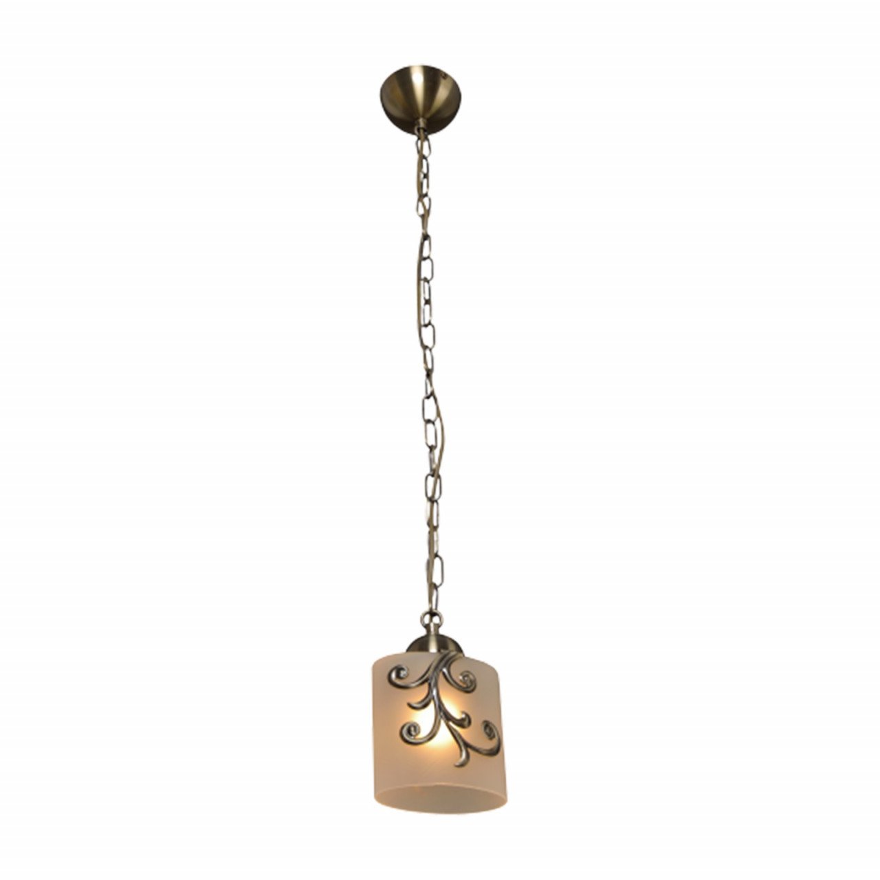 Pendul Fantasy, 1 bec, dulie E27, bronz+alb, Klausen - eMAG.ro