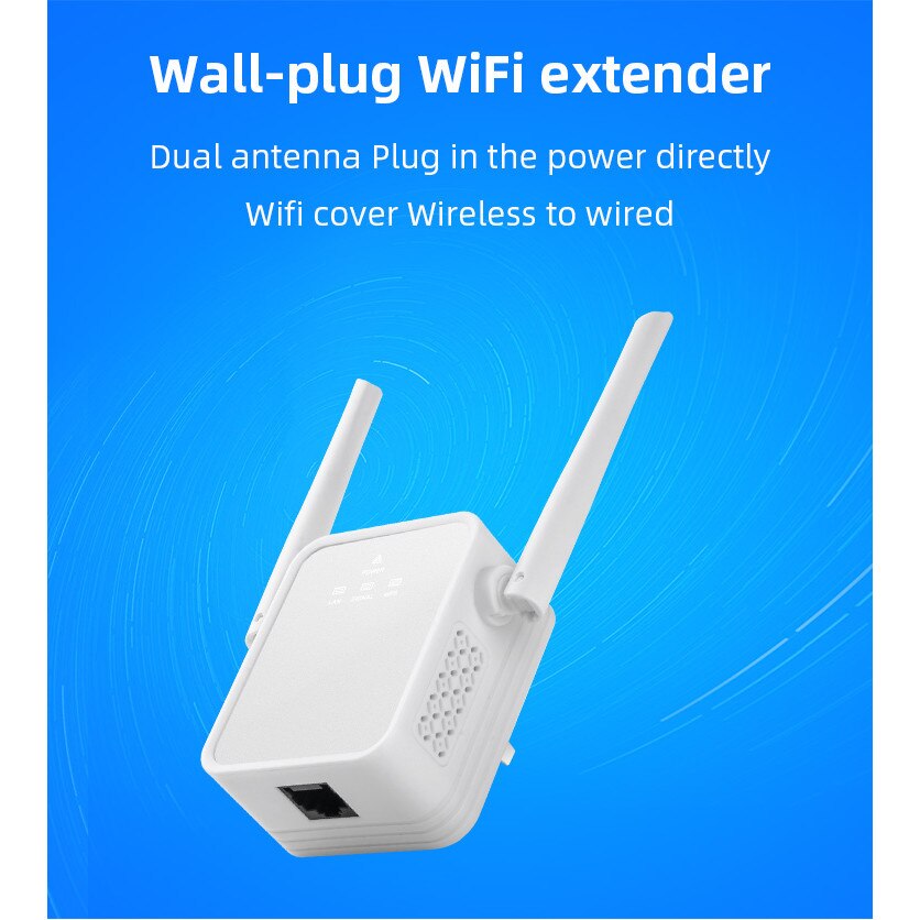 Усилвател за безжичен интернет, WiFi Extender, 300Mbps, 2 антени - eMAG.bg