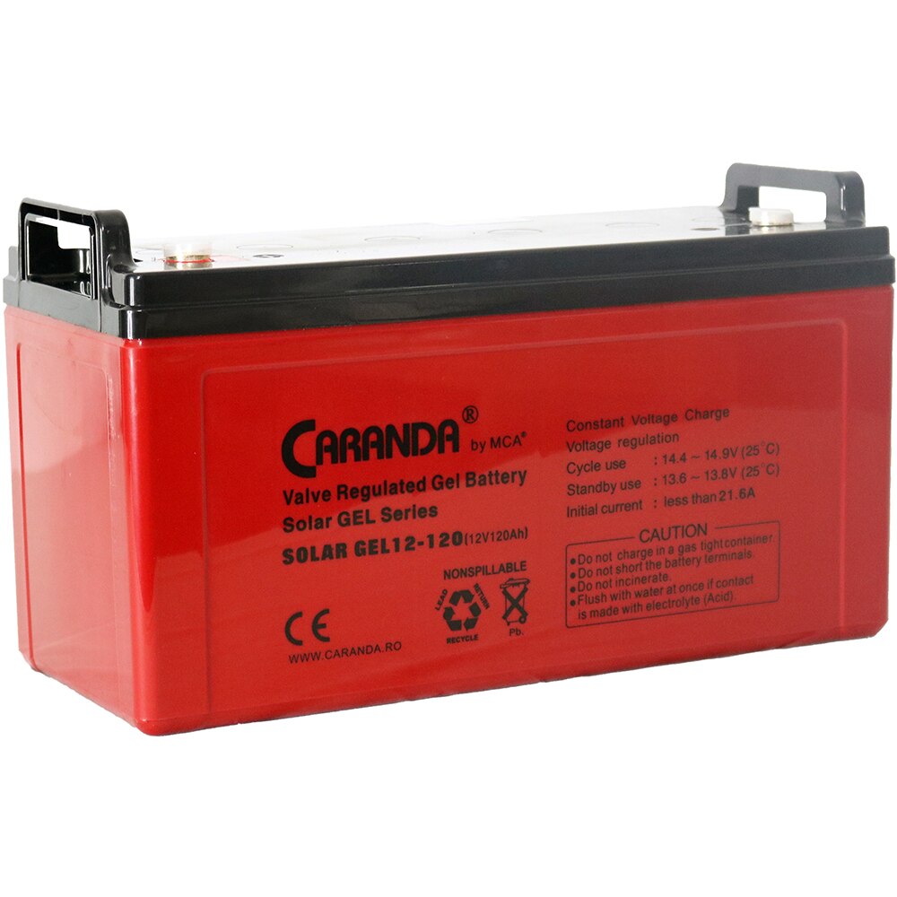 Acumulator SOLAR GEL 12-120, 12V 120Ah, aplicatii solare - eMAG.ro