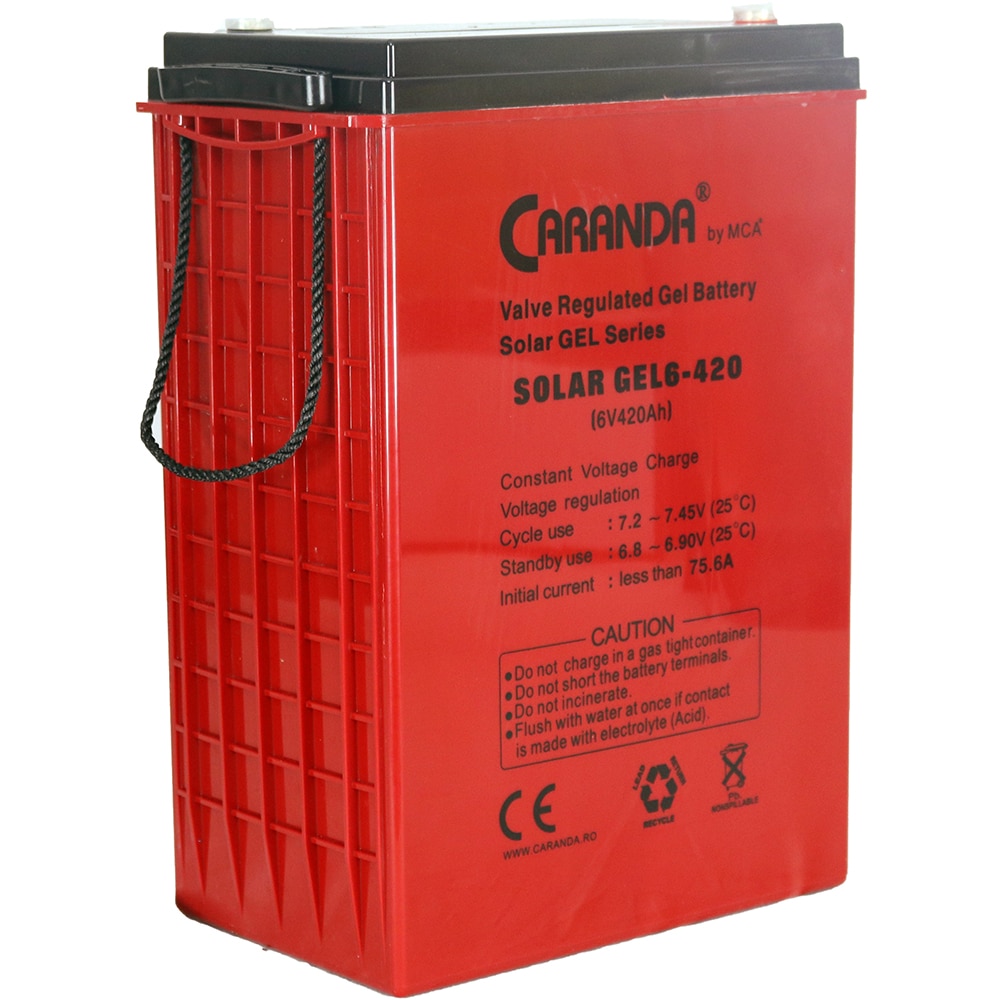 Acumulator SOLAR GEL 6-420, 6V 420Ah, aplicatii solare - eMAG.ro