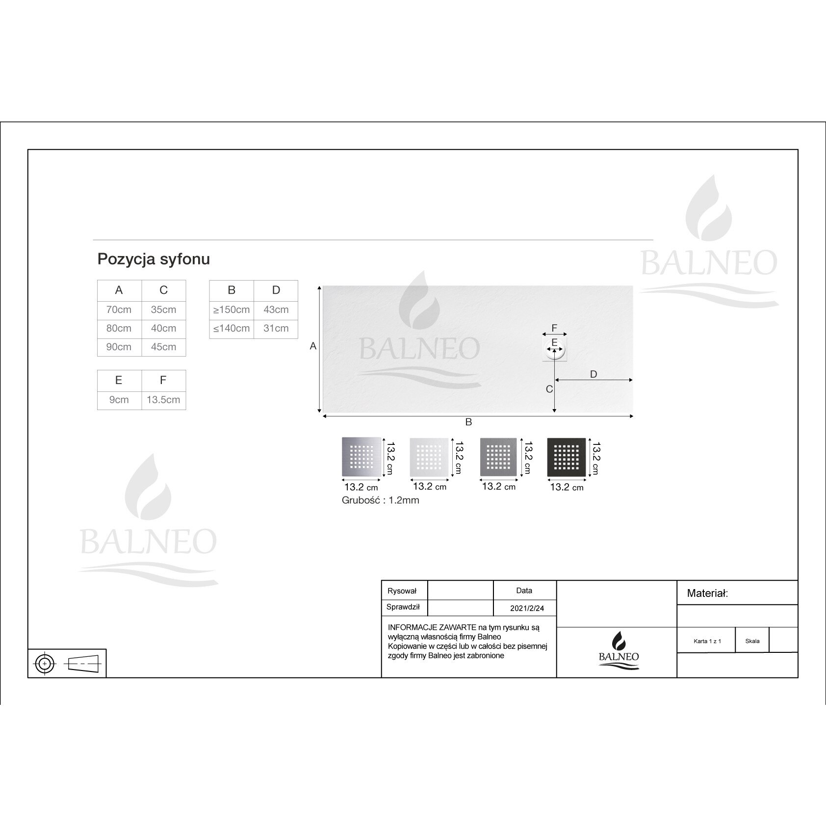Cada de dus din compozit Balneo Stone Tray, 90x90cm, Alb - eMAG.ro
