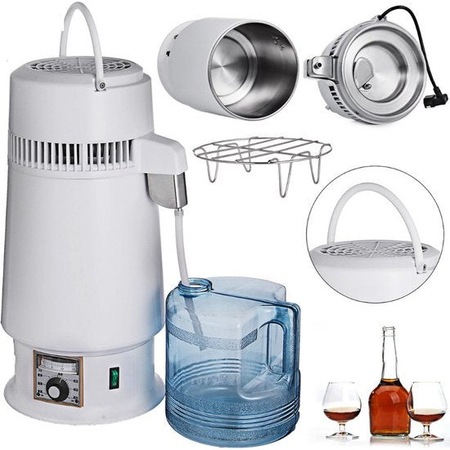 Set distilator, 4L, Pentru apa si alcool, 750W, Multifunctional - eMAG.ro