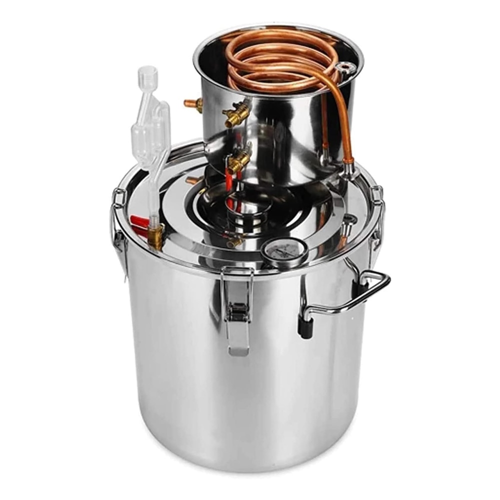 Set distilator, 10L, Pentru alcool, Ceainic, Vin, Lichioruri, Inox ...