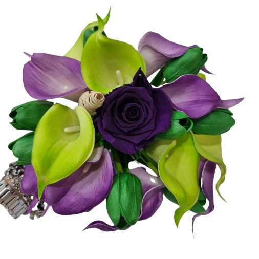 Buchet cununie nasa, mov electric, 15 cm - eMAG.ro