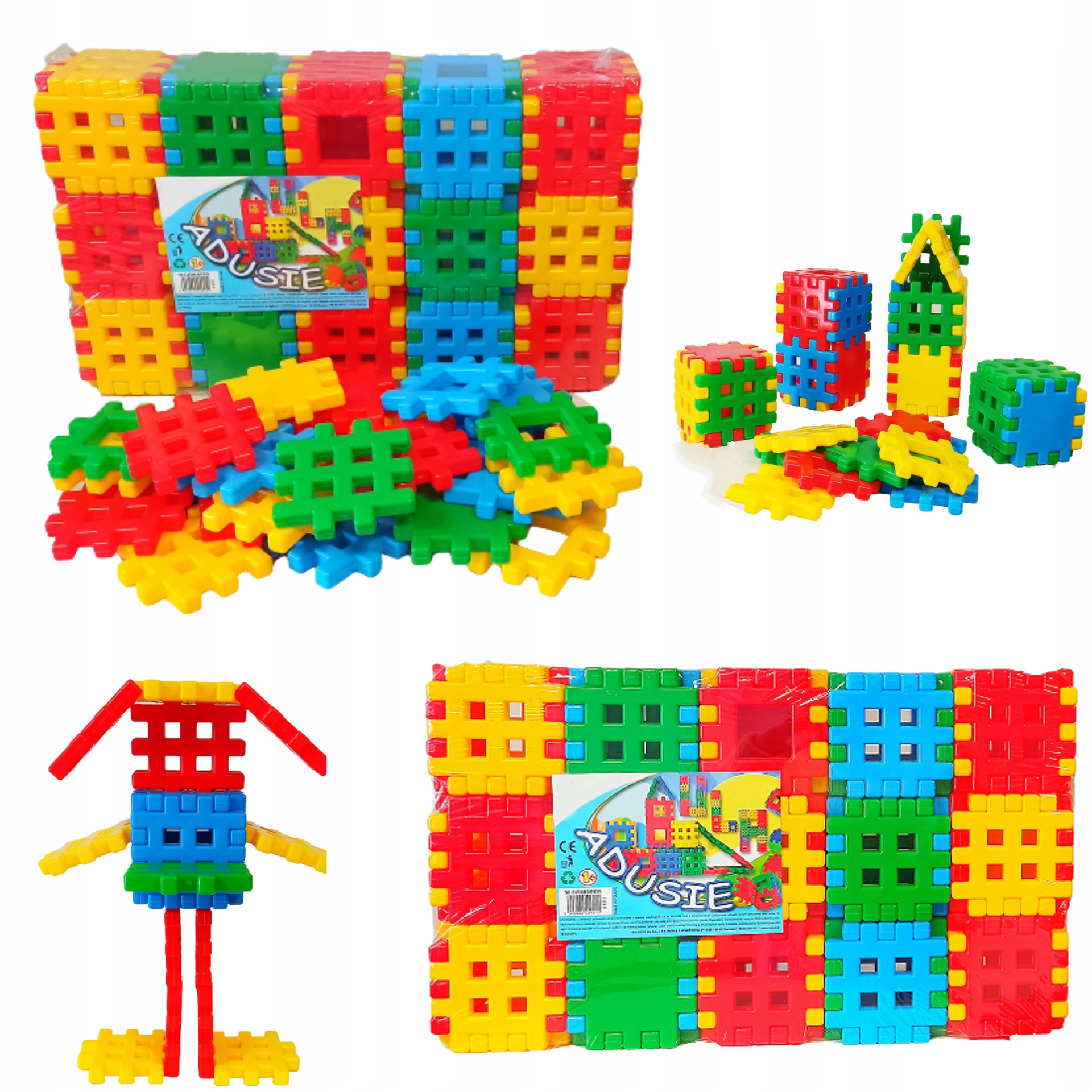 Set cuburi de constructie 90 piese "LikeSmart Klocki Konstruct ...