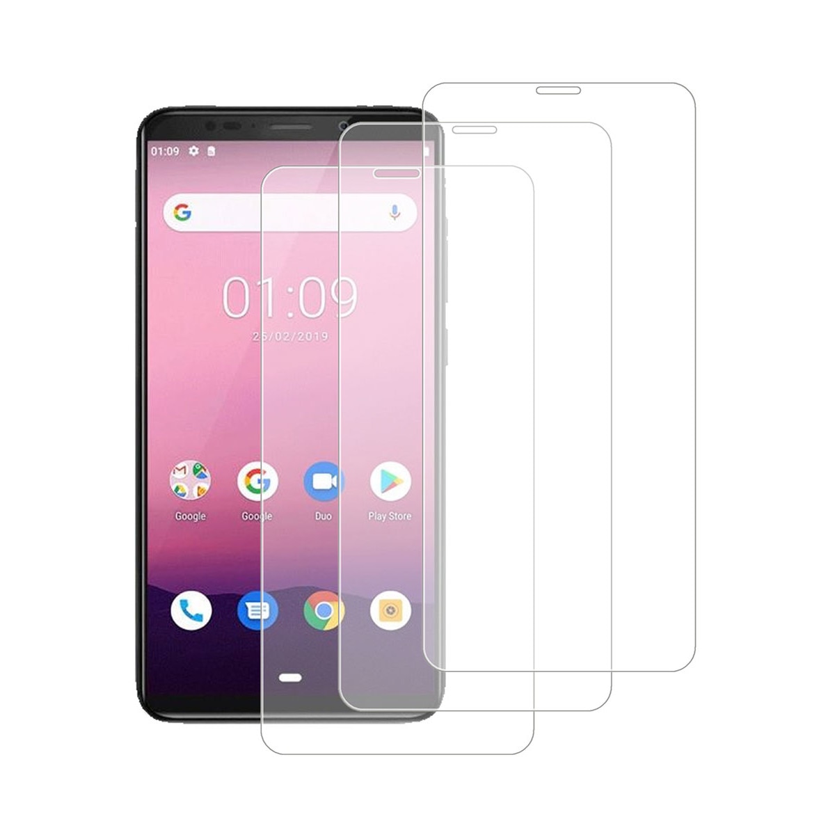 Set 3 folii de protectie, xDefence, Sticla hibrida, Compatibil cu Cubot ...