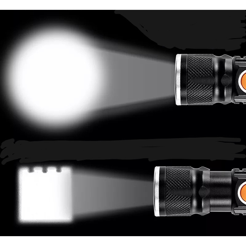 Alainn ® мини метален фенер, USB зареждане, Cree T6 LED, 3 режима на ...