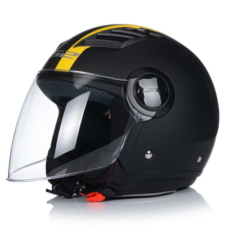 Casca moto LS2, OF562 Airflow Long, Policarbonat, Negru Galben, S 55-56 ...