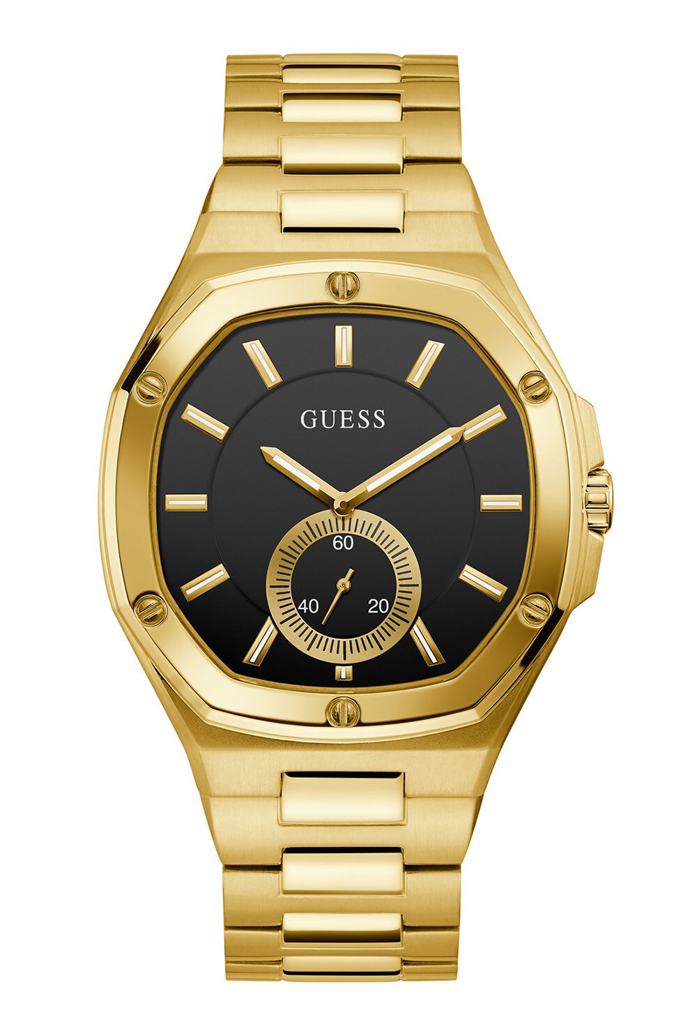 Guess, Ceas din otel inoxidabil cu cristale, Auriu - eMAG.ro