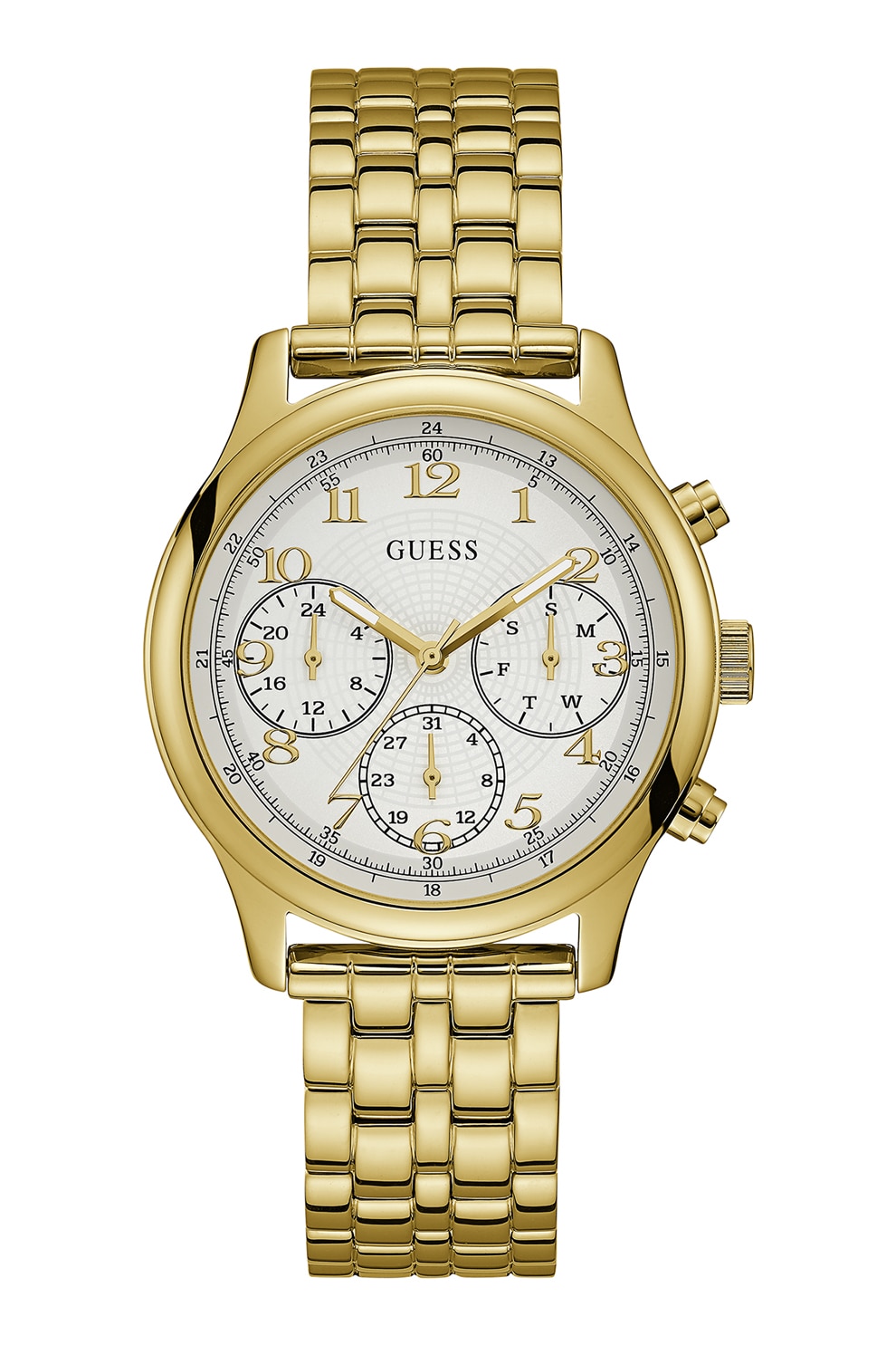 Guess, Ceas quartz cu bratara metalica, Auriu - eMAG.ro