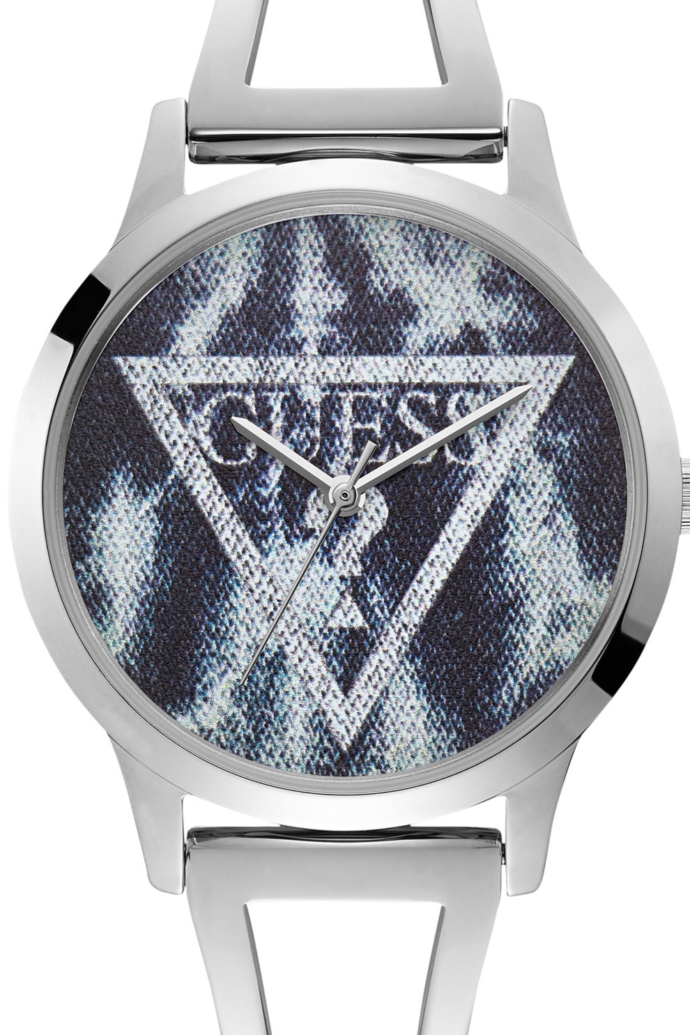 Guess, Ceas din otel inoxidabil cu logo pe cadran, Argintiu - eMAG.ro