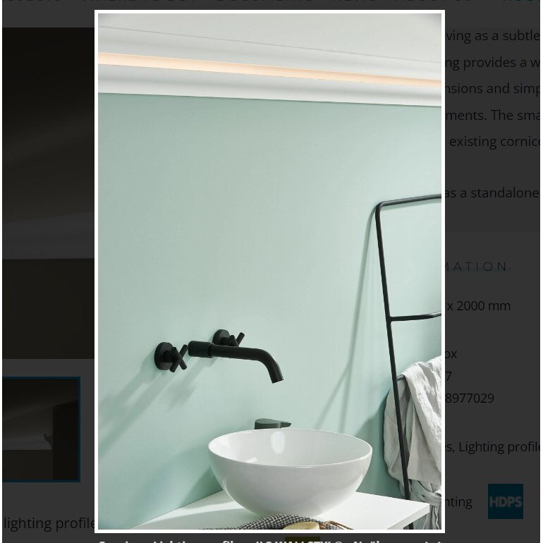 Bagheta decorativa pentru iluminare indirecta cu banda led CSRIL3 50 x ...