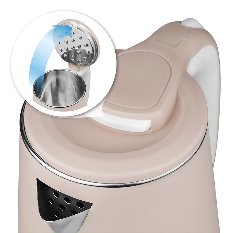 Fierbator electric Inox, Aurora AU186, interior, 1,8L, Bej - eMAG.ro