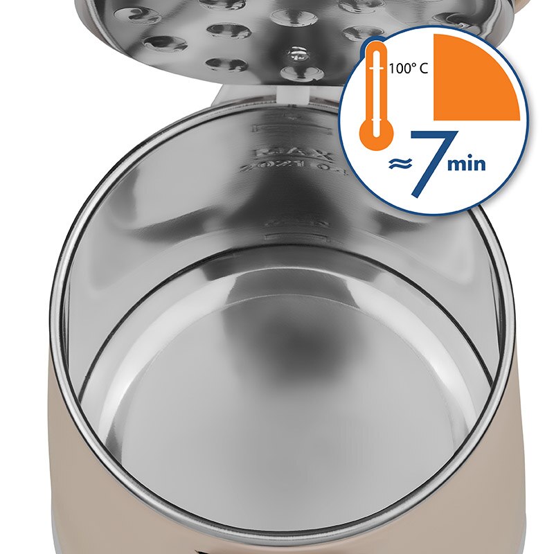 Fierbator electric Inox, Aurora AU186, interior, 1,8L, Bej - eMAG.ro