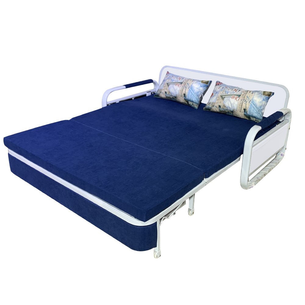 Canapea extensibila cu lada depozitare Maria bleumarin 150x190cm - eMAG.ro