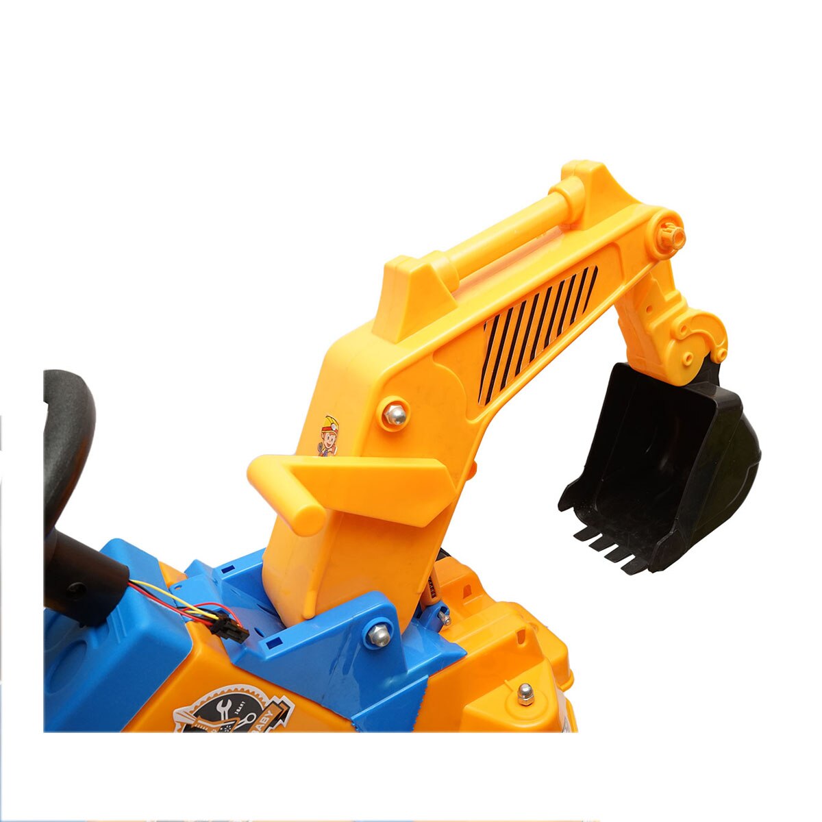 Excavator, masinuta electrica cu baterii pentru copii 3-6 ani Hello ...