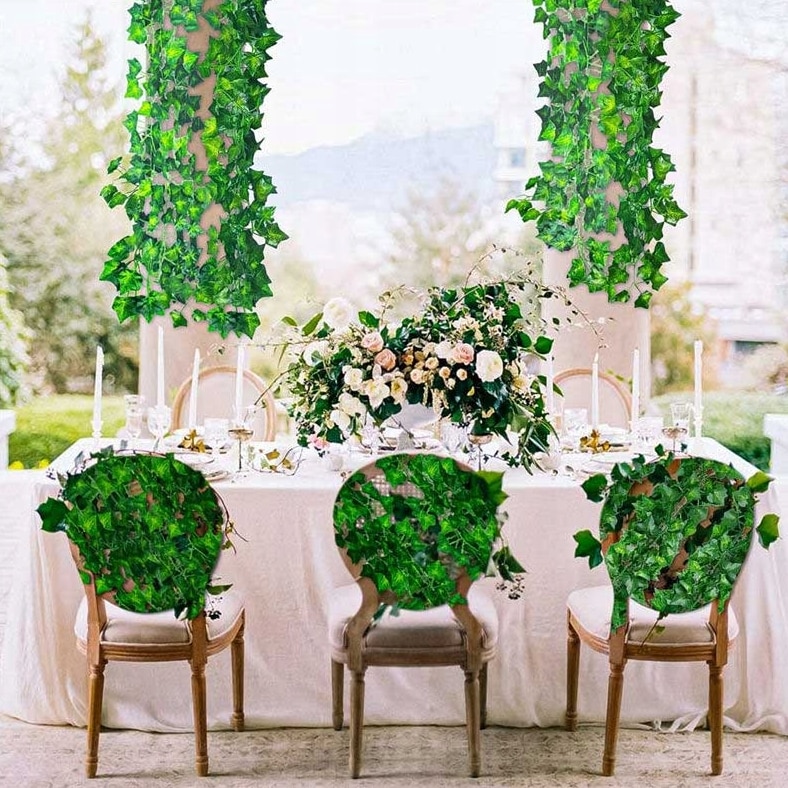 Set 12 ghirlande iedera artificiala pentru decorare, perete, balcon ...